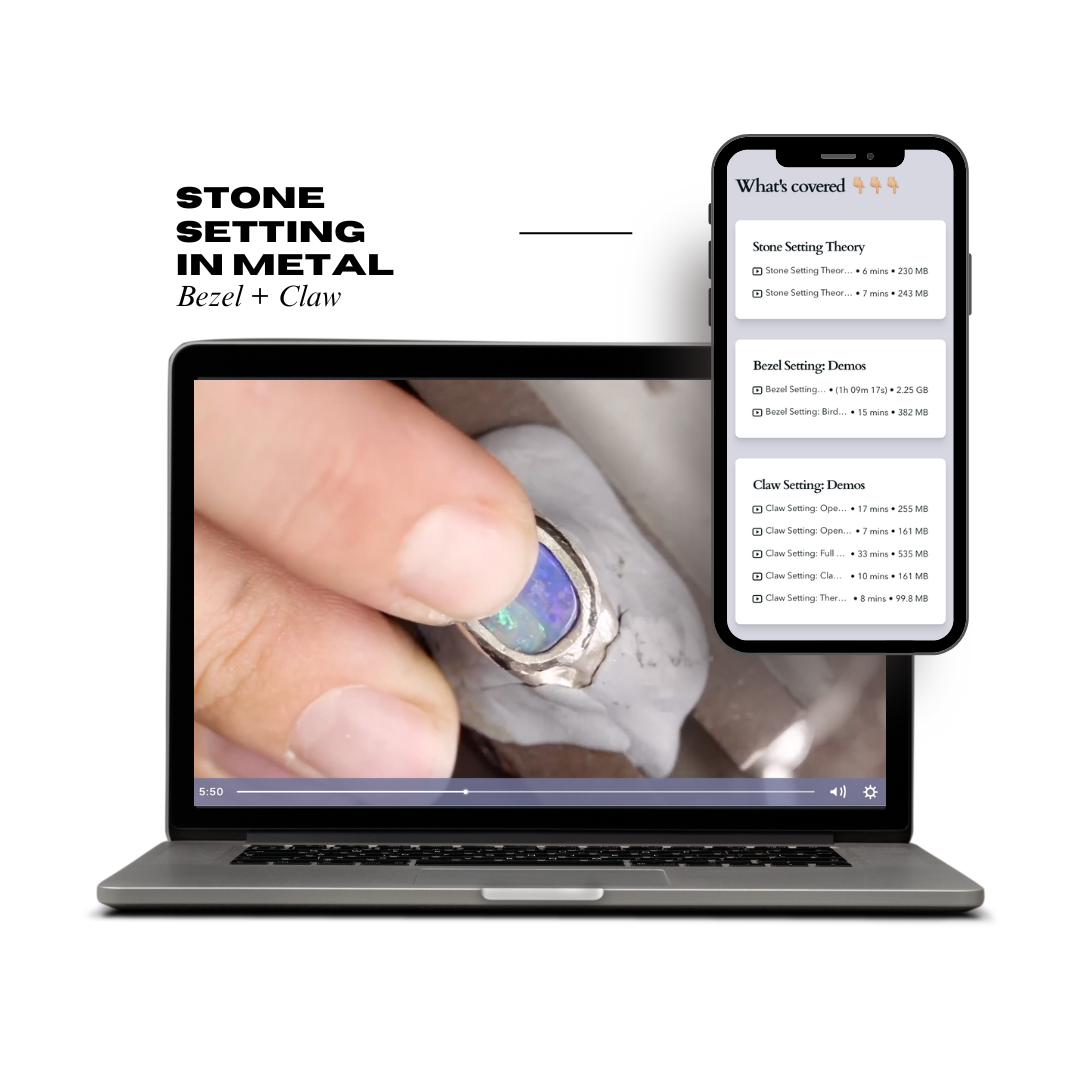 Stone Setting in Metal (Bezel + Claw)